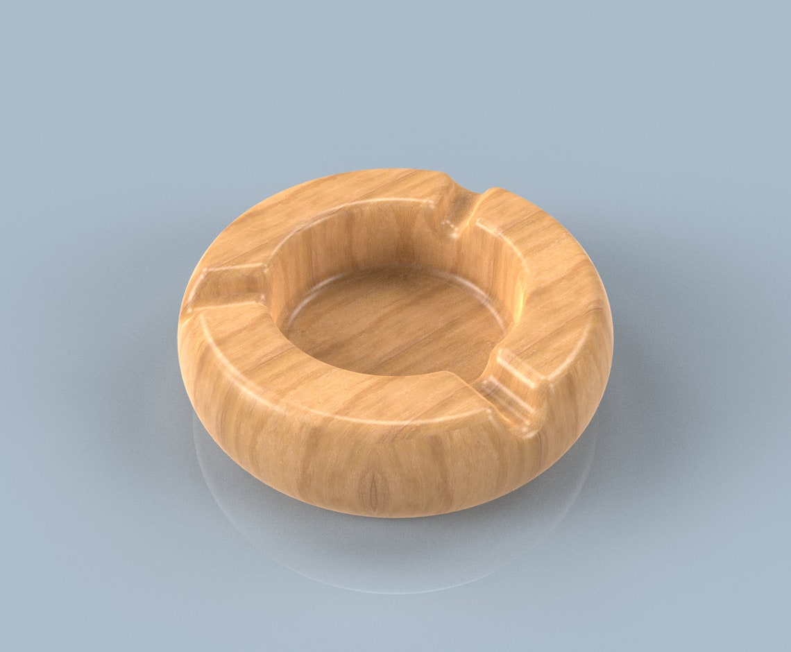 Ashtray 3D CAD Files Stl Step CNC Cut Files 3D Printing Ashtray ...