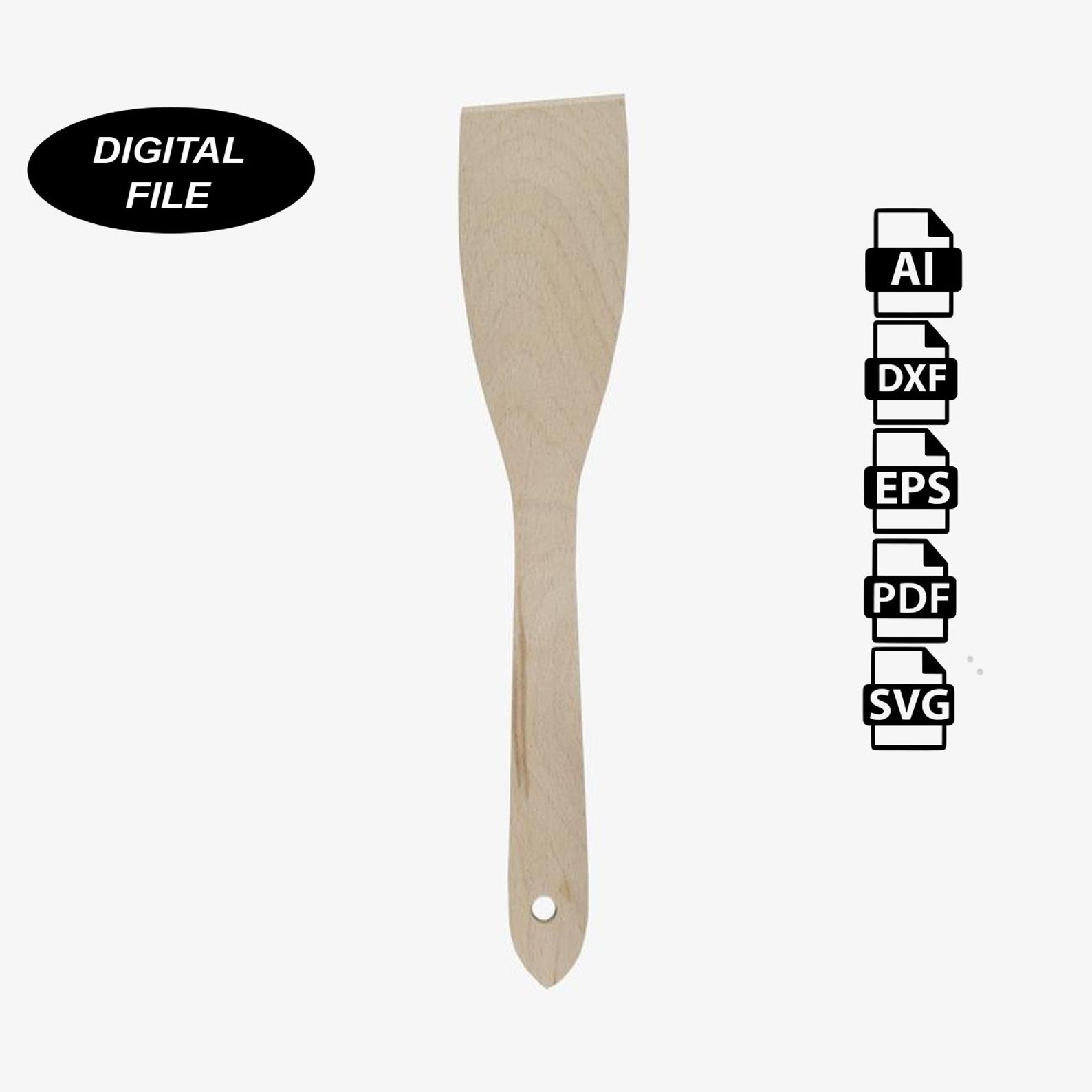 French Spatula SVG File, Ai,pdf,dxf, Eps Laser Cutting, Cnc Vector ...