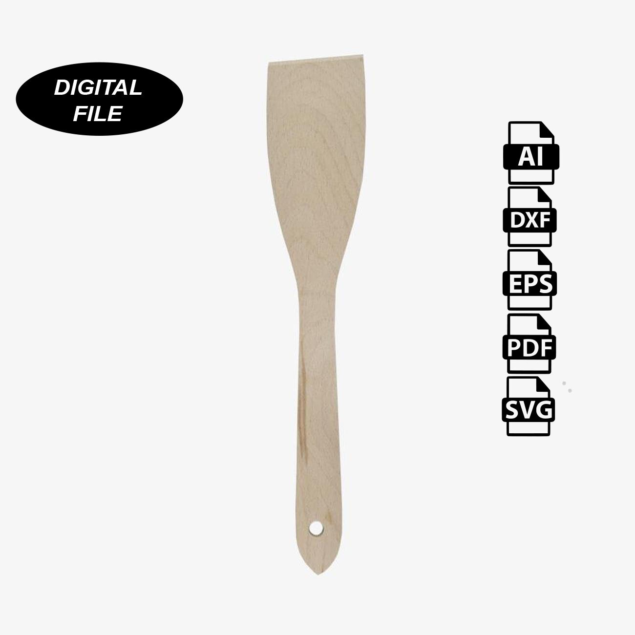 French Spatula SVG File, Ai,pdf,dxf, Eps Laser Cutting, Cnc Vector ...
