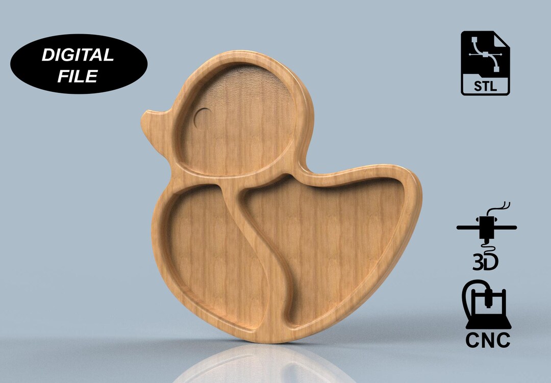 Duck Tray 3D CAD Files | Stl | CNC Cut Files | 3D Printing | Ashtray ...