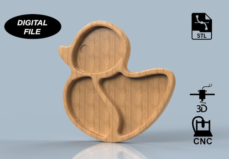 Duck Tray 3D CAD Files Stl CNC Cut Files 3D Printing Ashtray ...