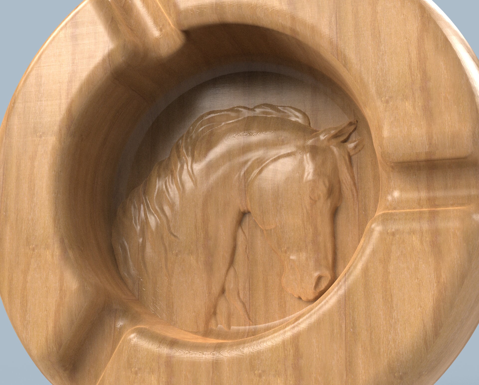 Horse Ashtray 3D CAD Files Stl Step CNC Cut Files 3D Printing Ashtray ...