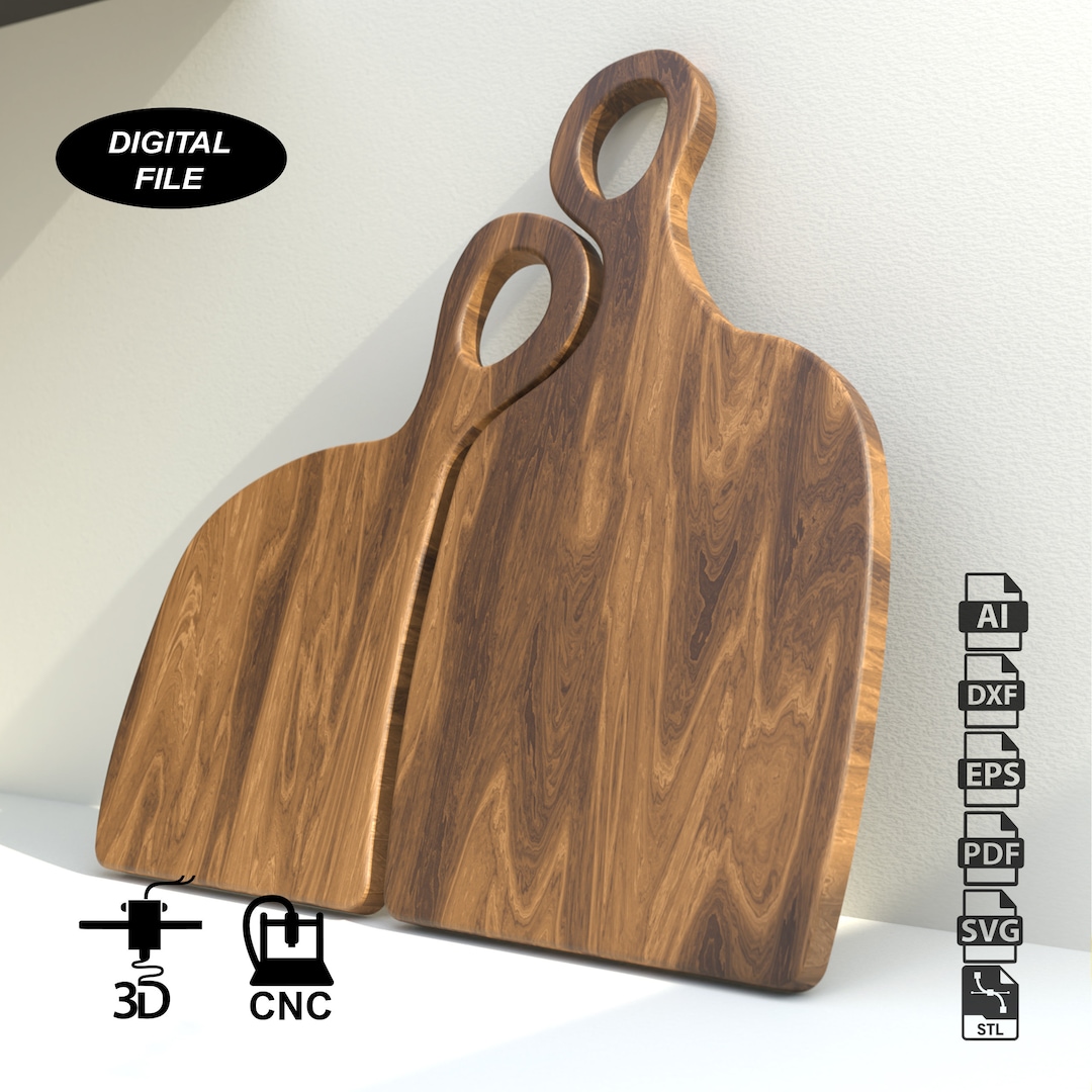 Cutting Board CNC Files for Wood (svg, Dxf, Pdf, Eps, Ai, Stl) - Etsy