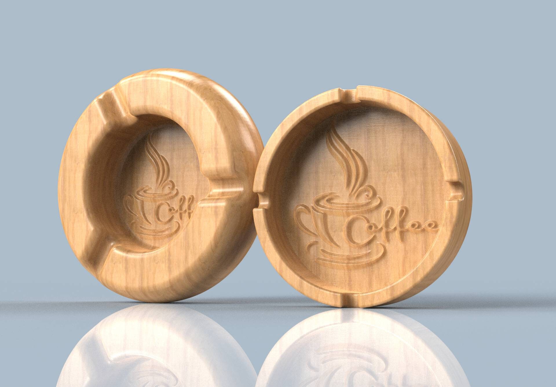 Coffee Ashtrays 3D CAD Files Stl CNC Cut Files 3D Printing Ashtray ...