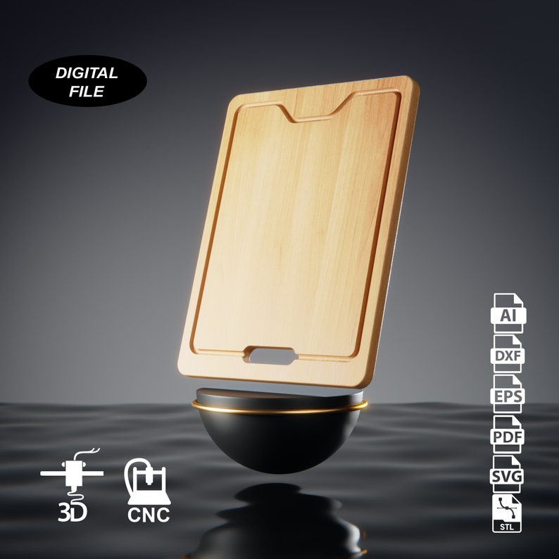 Cutting Board - CNC Files for Wood (svg, Dxf, Pdf, Eps, Ai, Stl) - Etsy