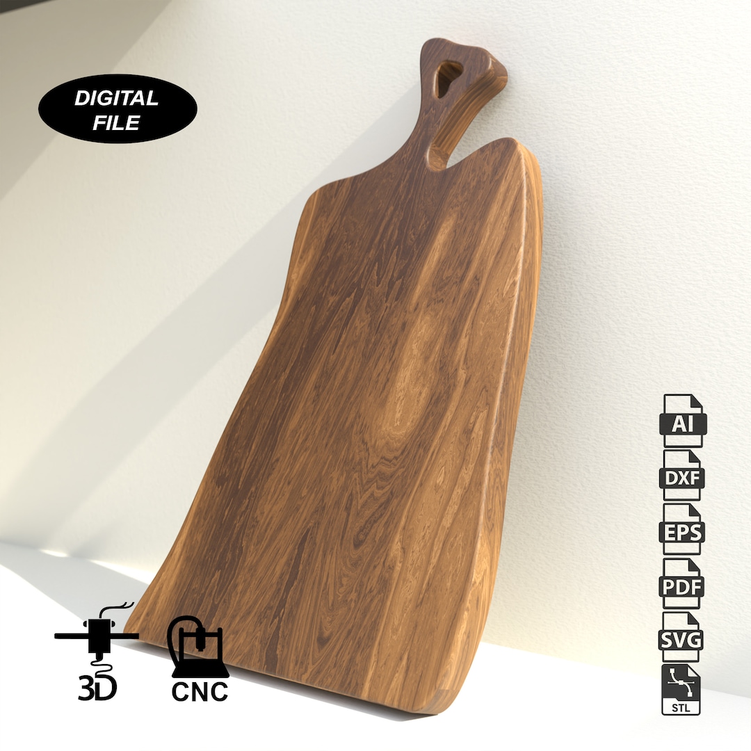 Cutting Board CNC Files for Wood svg, Dxf, Pdf, Eps, Ai, Stl - Etsy