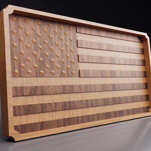 US Flag Bundle- CNC Files for Wood 3D Printing (svg, Dxf, Eps, Ai, Pdf ...