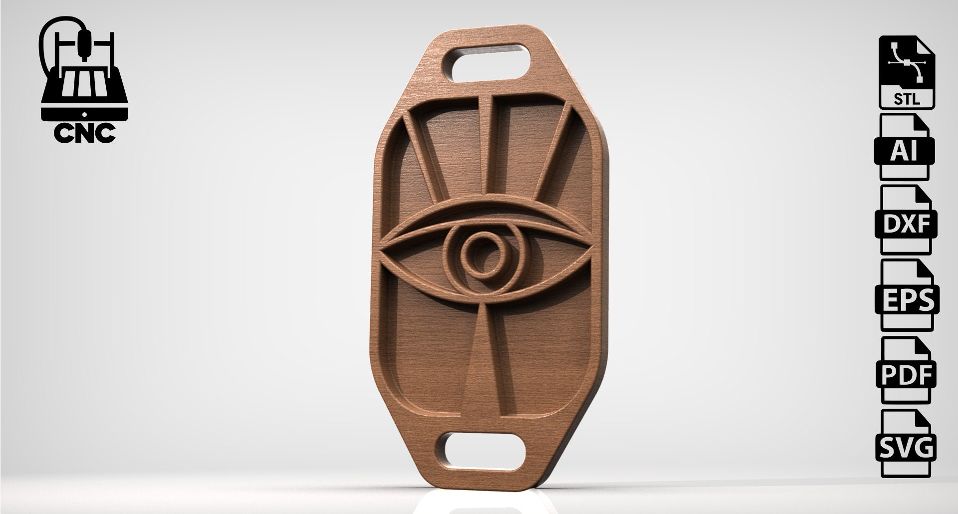 Serving Tray Osiris Eye 3D STL File and Vector Files dxf - Etsy