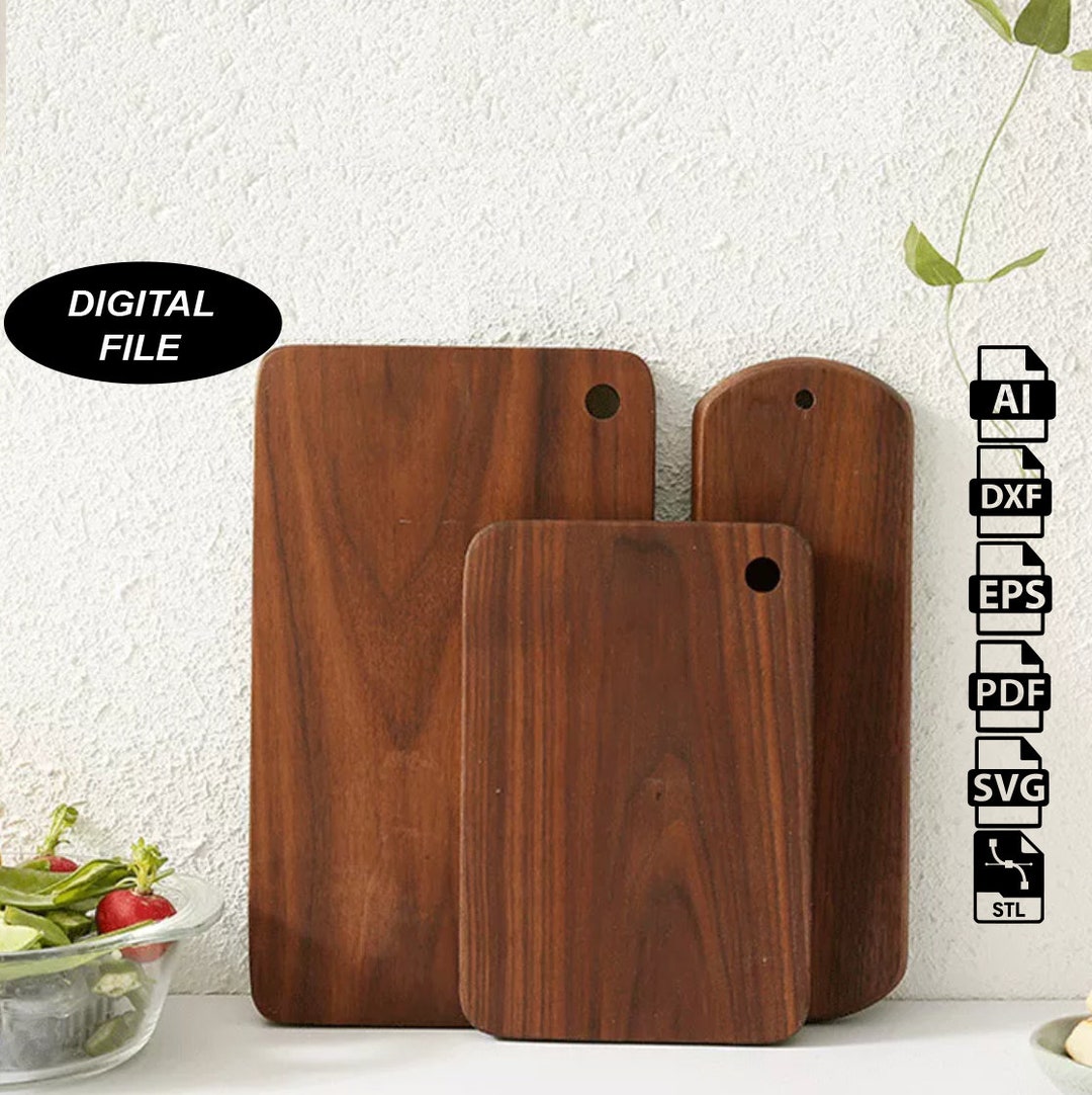 Triplet Cutting Boards CNC Files for Wood svg, Dxf, Pdf, Eps, Ai, Stl ...