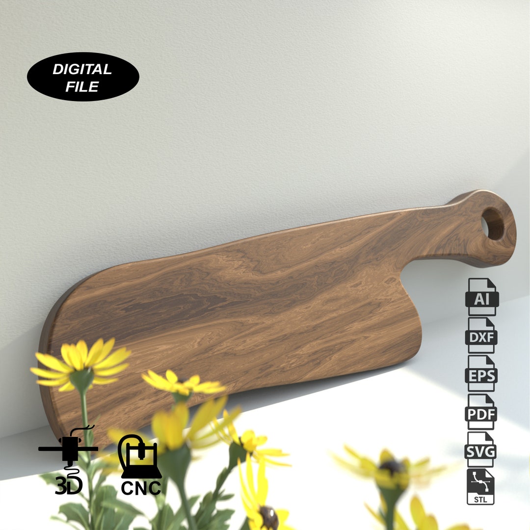 Cutting Board CNC Files for Wood (svg, Dxf, Pdf, Eps, Ai, Stl) - Etsy