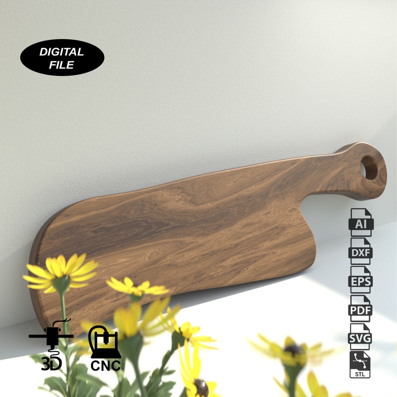 Cutting Board CNC Files for Wood (svg, Dxf, Pdf, Eps, Ai, Stl) - Etsy ...