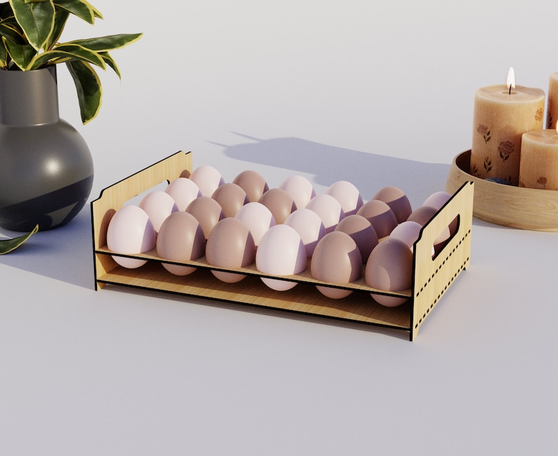 Egg Holder V2 24 Eggs Laser Cut Files CNC Files for Wood - Etsy