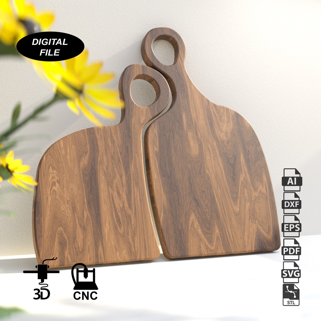 Cutting Board CNC Files for Wood (svg, Dxf, Pdf, Eps, Ai, Stl) - Etsy