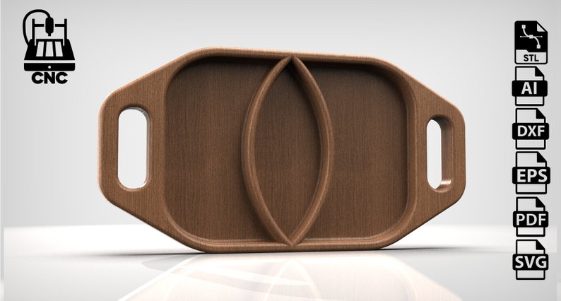 Serving Tray 3D STL File and Vector Files dxf Svg Eps - Etsy