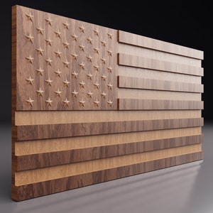 US Flag Bundle- CNC Files for Wood 3D Printing (svg, Dxf, Eps, Ai, Pdf ...