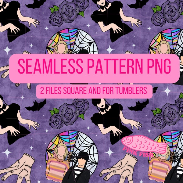 Wednesday Addams Seamless Pattern - Etsy