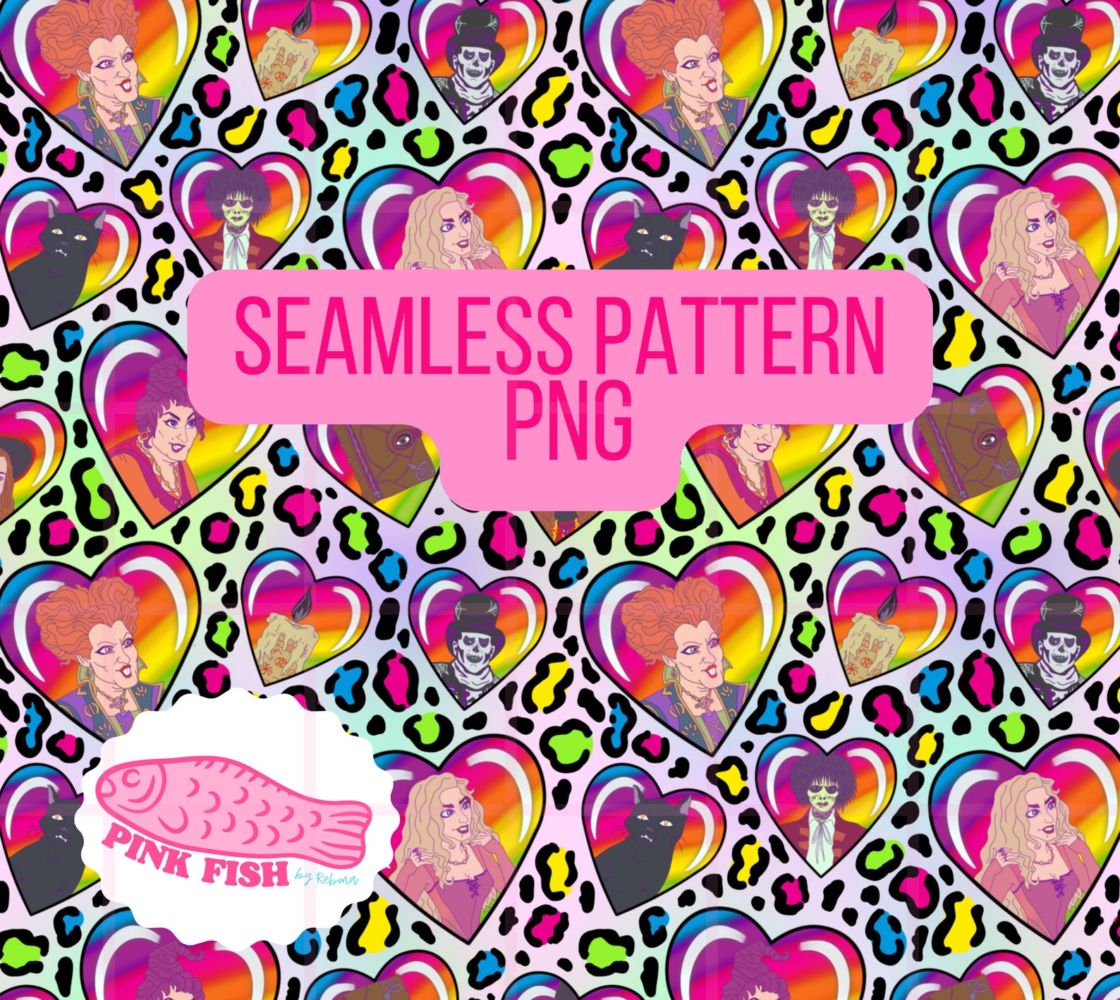Hocus Pocus Seamless Pattern PNG - Etsy