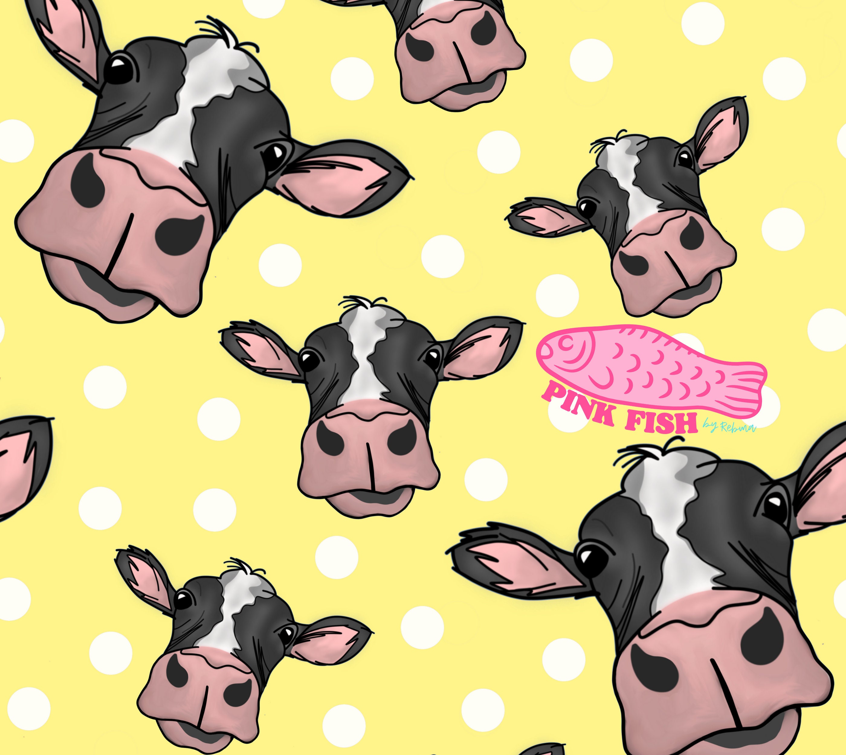 Cow Seamless Pattern PNG Bundle - Etsy