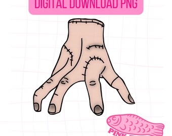 9 X Wednesday Addams Thing Hand Snap Fingers Vector PNG PDF SVG Digital ...