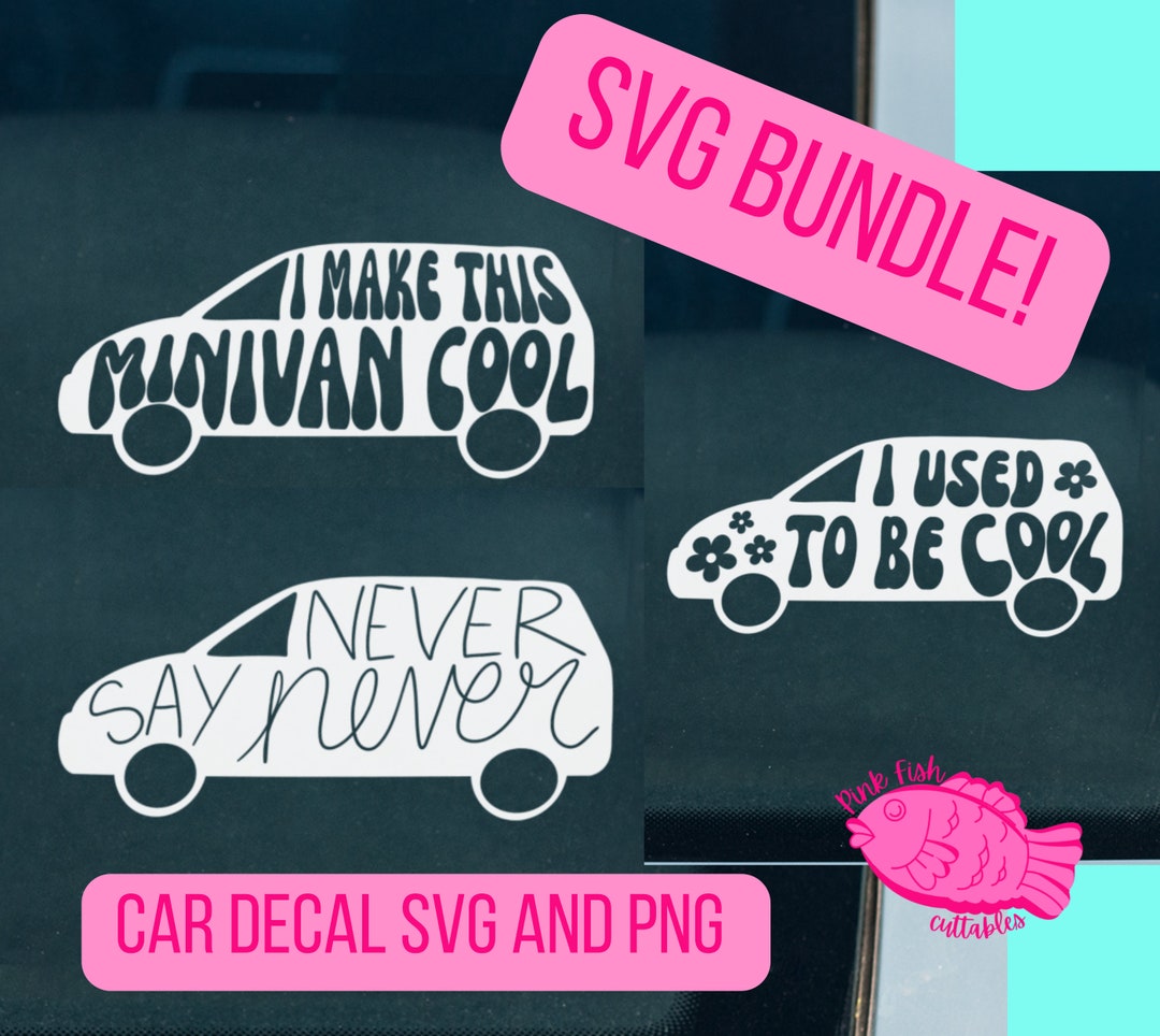Minivan Car Decal PNG Bundle for Cricut and Silhouette - Etsy