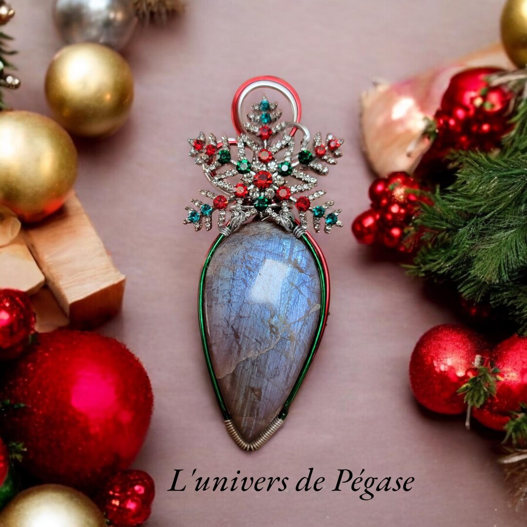 The Christmas Snowflake Made With African Peristerite. Christmas ...