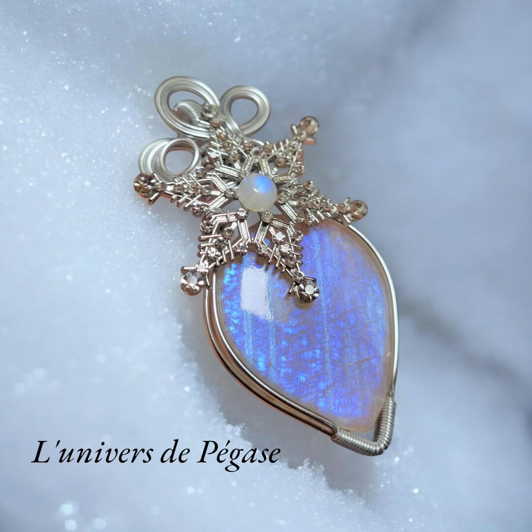 The Spirit of the Snowflake Made With African Peristerite. Christmas ...