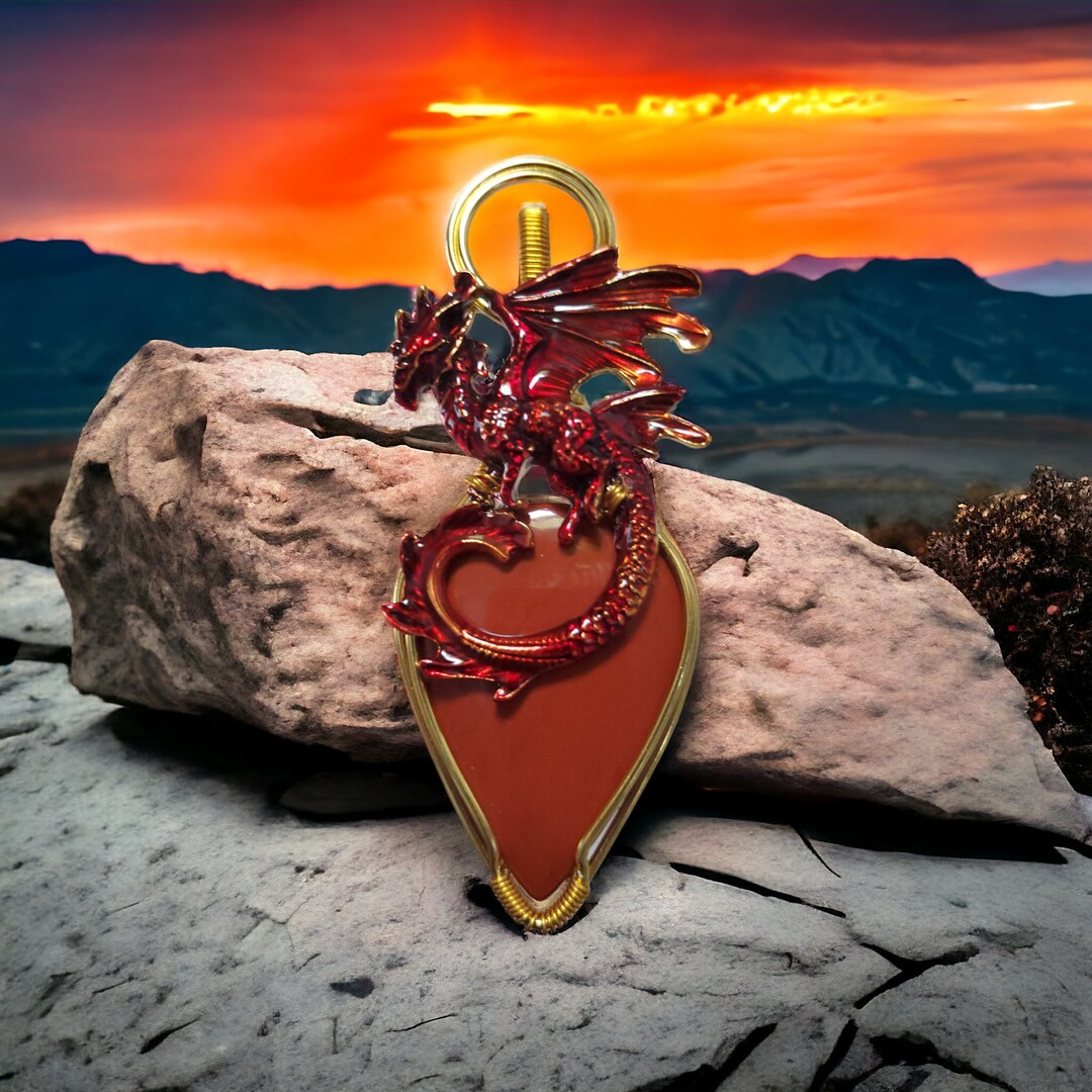 The Eldrak Dragon Made With Red Jasper - Etsy