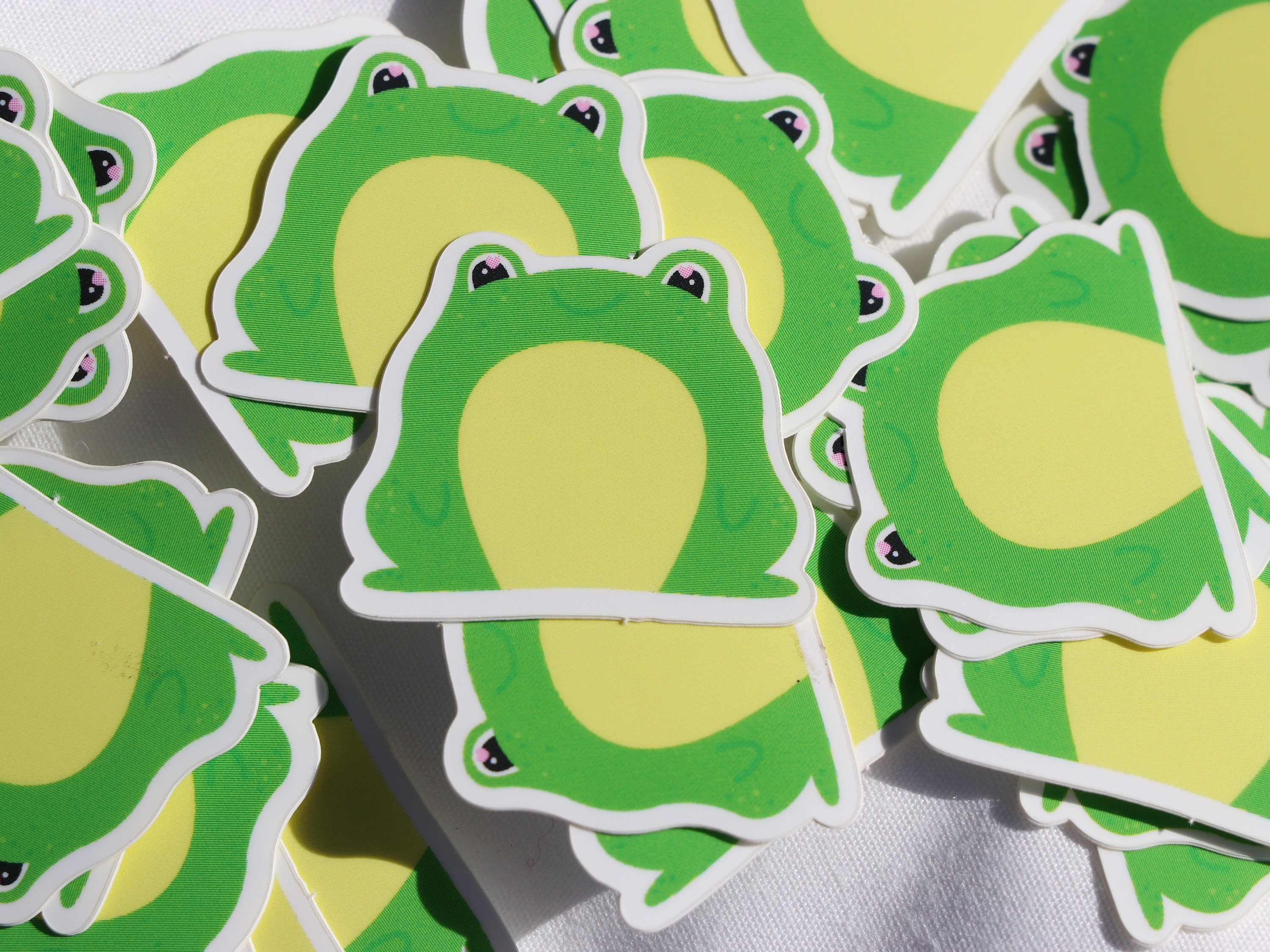 Cute Froggy Smiling Frog Sticker - Etsy
