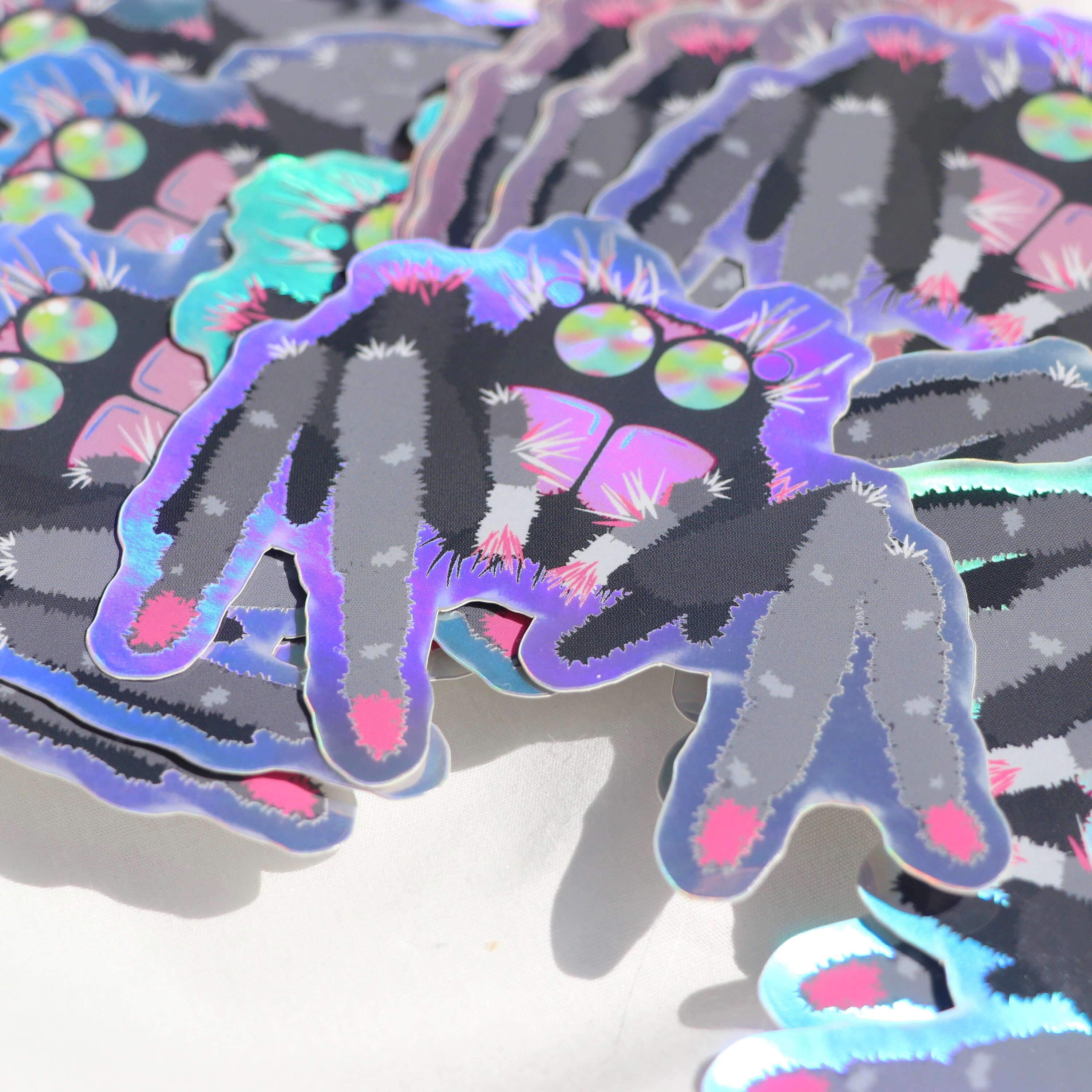 Jumping Spider Sticker- Holographic Spider Sticker - Etsy