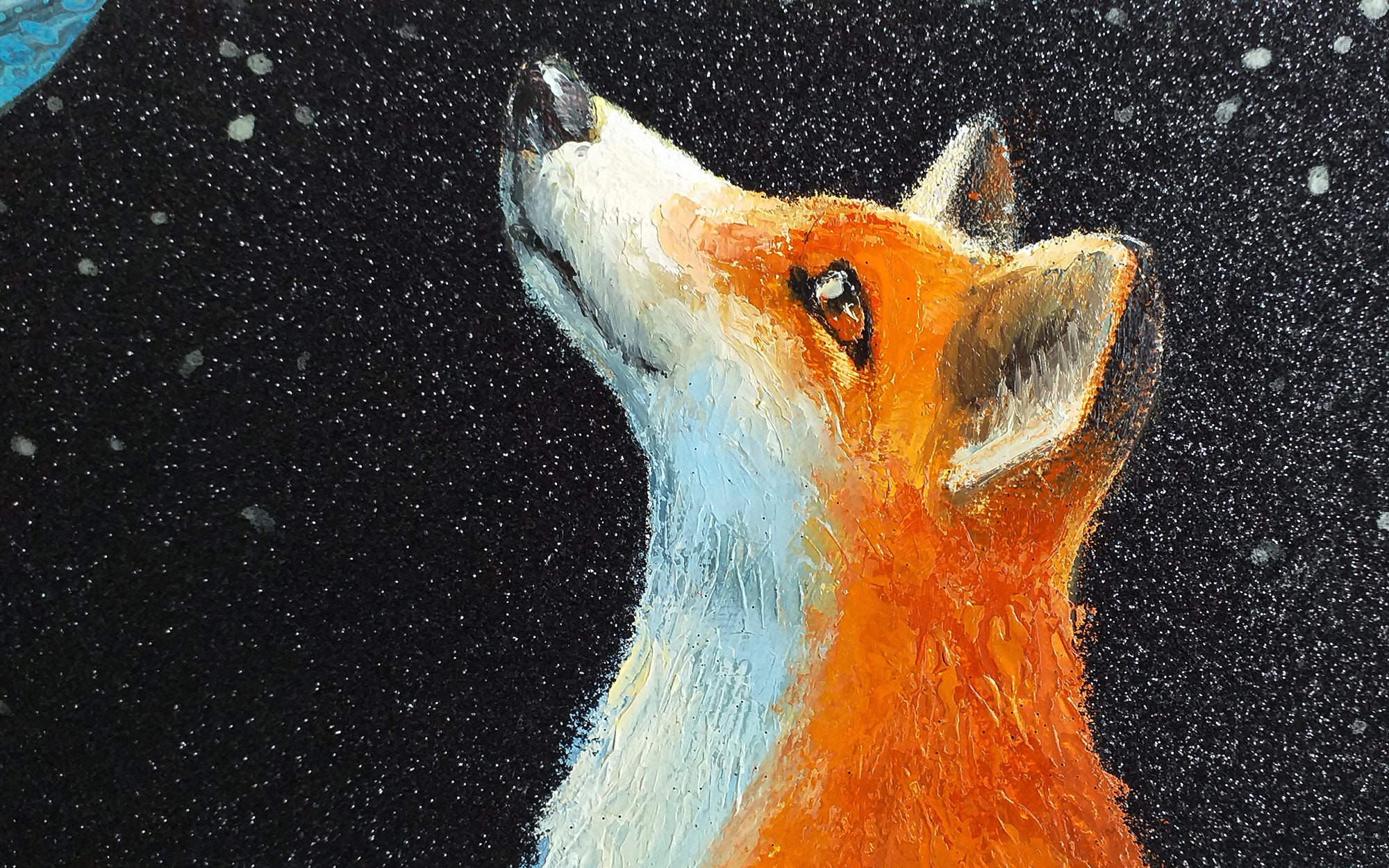 Fox and Rose Painting Little Prince Original Art Oil Painting on Canvas ...