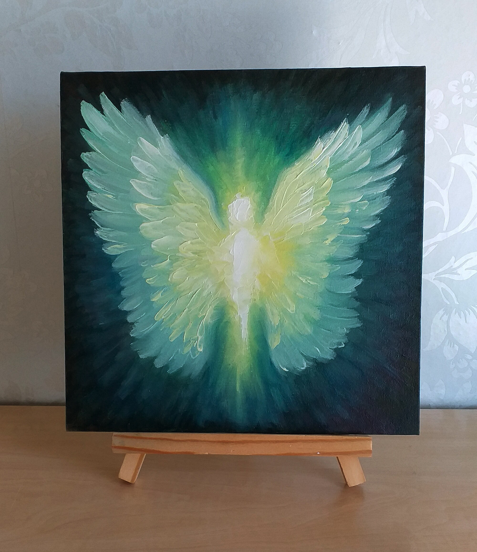 Angel Wings Painting Original Art Impasto Oil Painting - Etsy