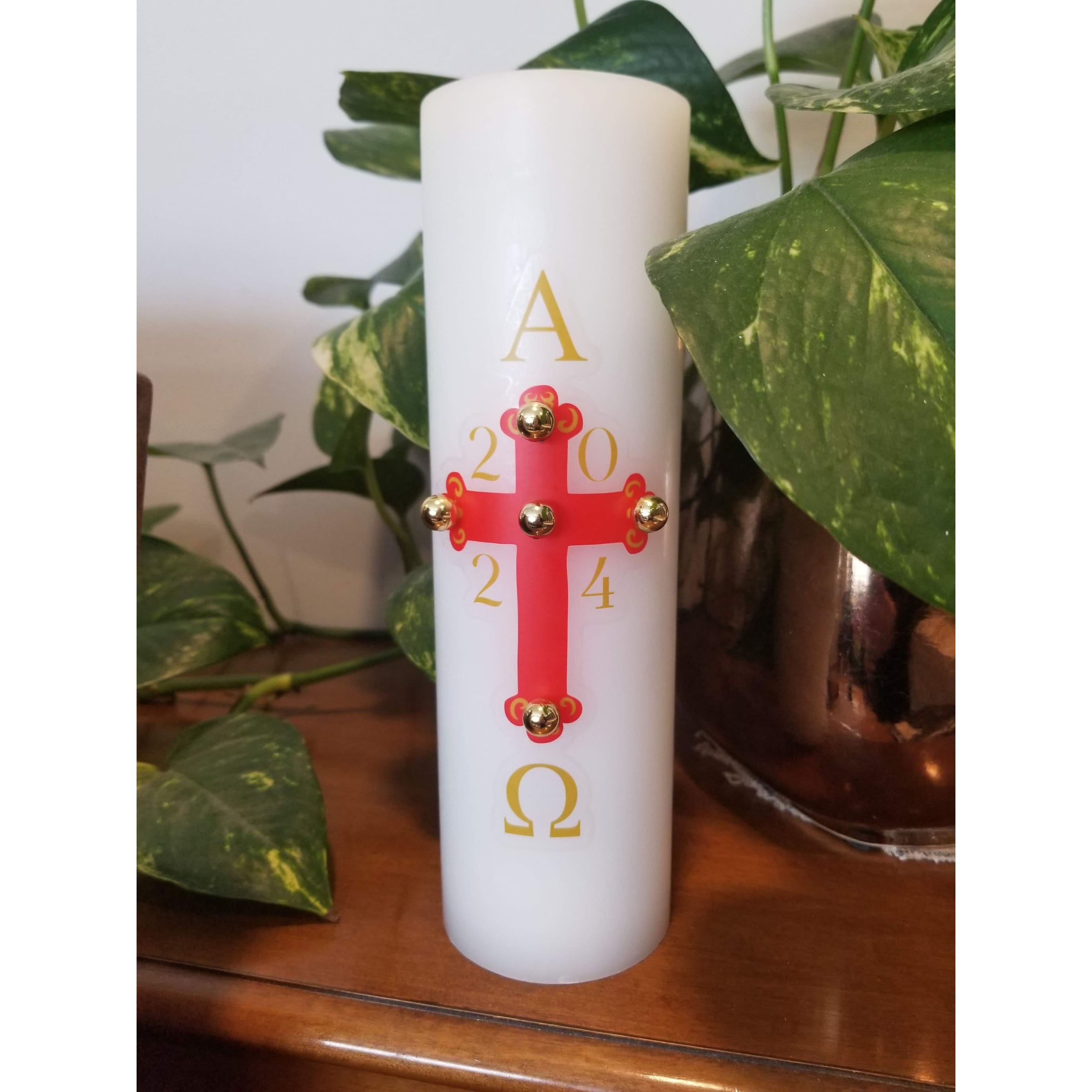 Sticker wax Nails 2024 Easter Paschal Candle Vinyl Sticker With 5 Gold ...