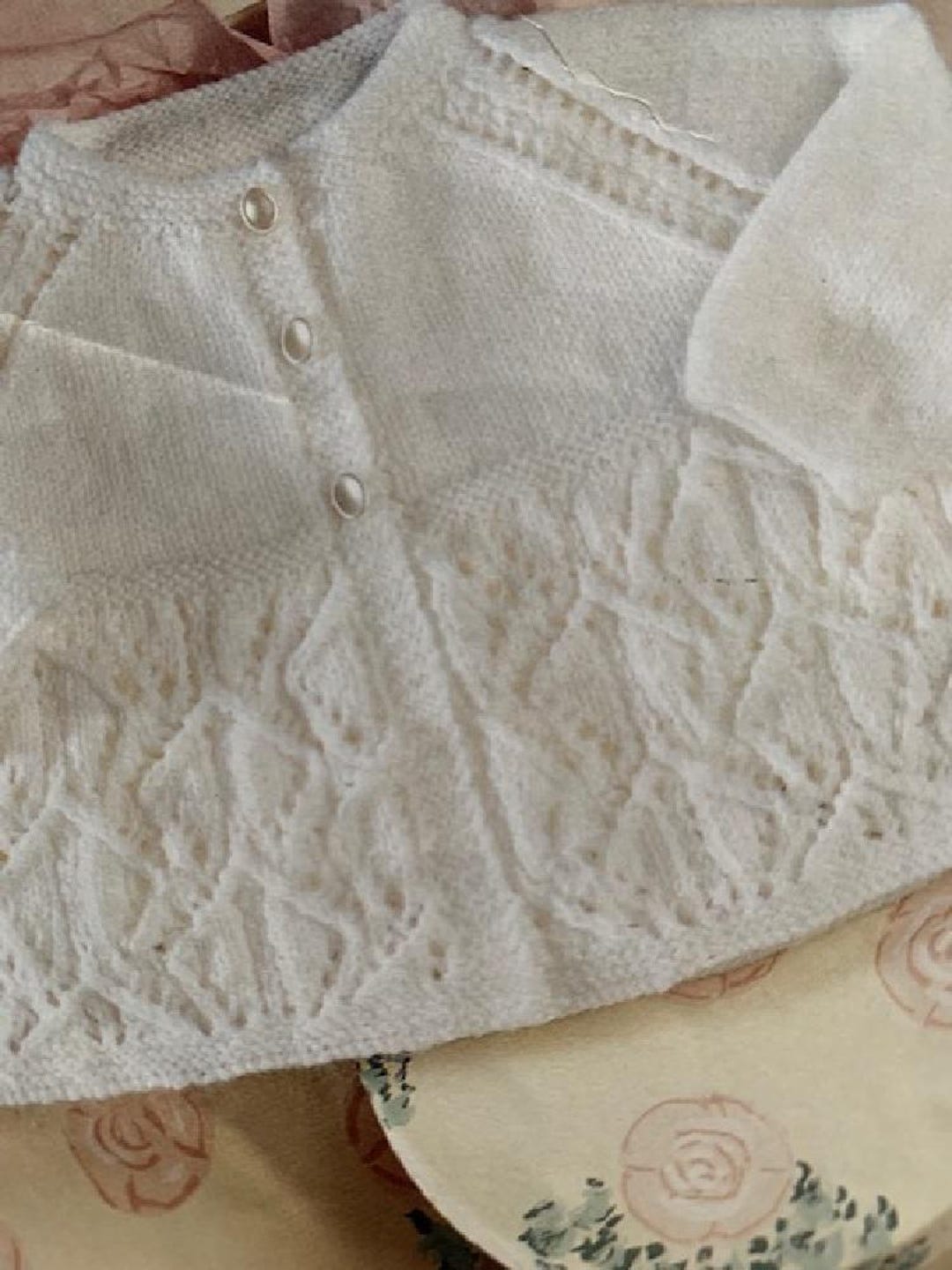 Knitting Pattern Baby Matinee Jacket and Angel Top in 3 Ply to Fit ...