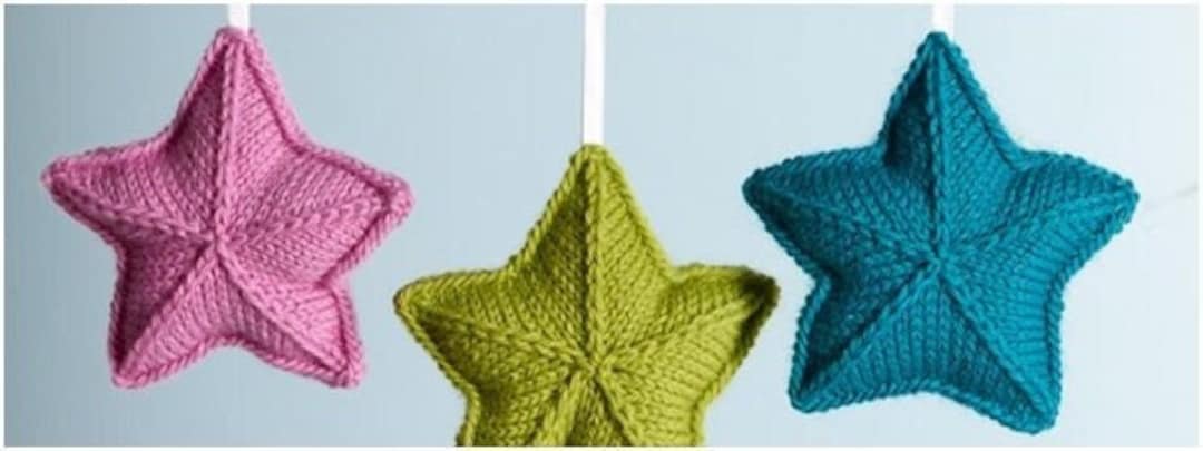 Knitting Pattern Star, Christmas Star, Baby Mobile Star Downloadable ...