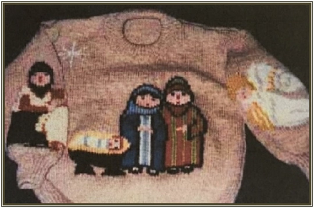 Knitting Pattern Family Christmas Nativity Sweater With Charts Mens ...