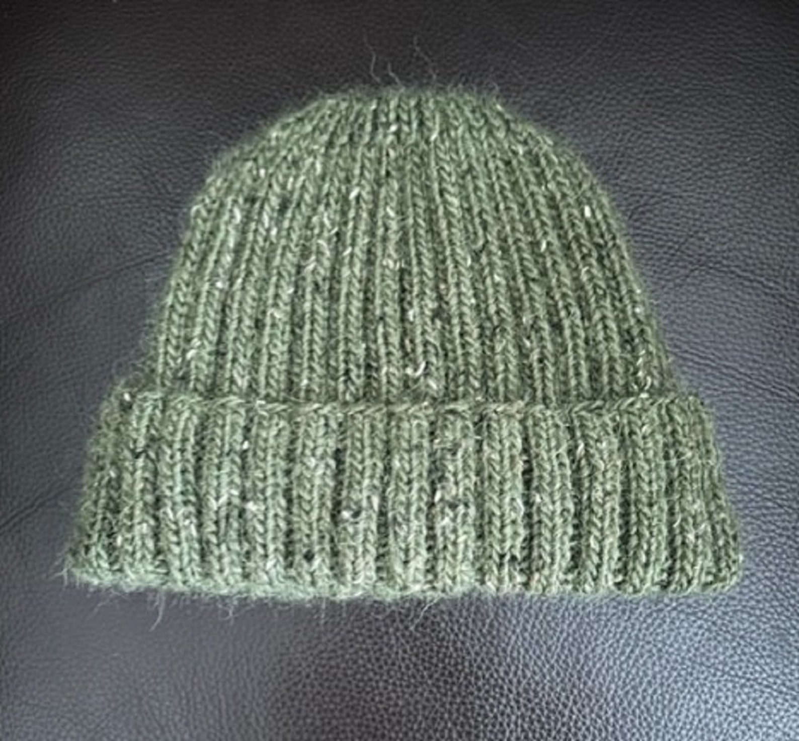 Knitting Pattern Easy Knit Ribbed Hat Men or Women in Aran Yarn 2 Sizes ...