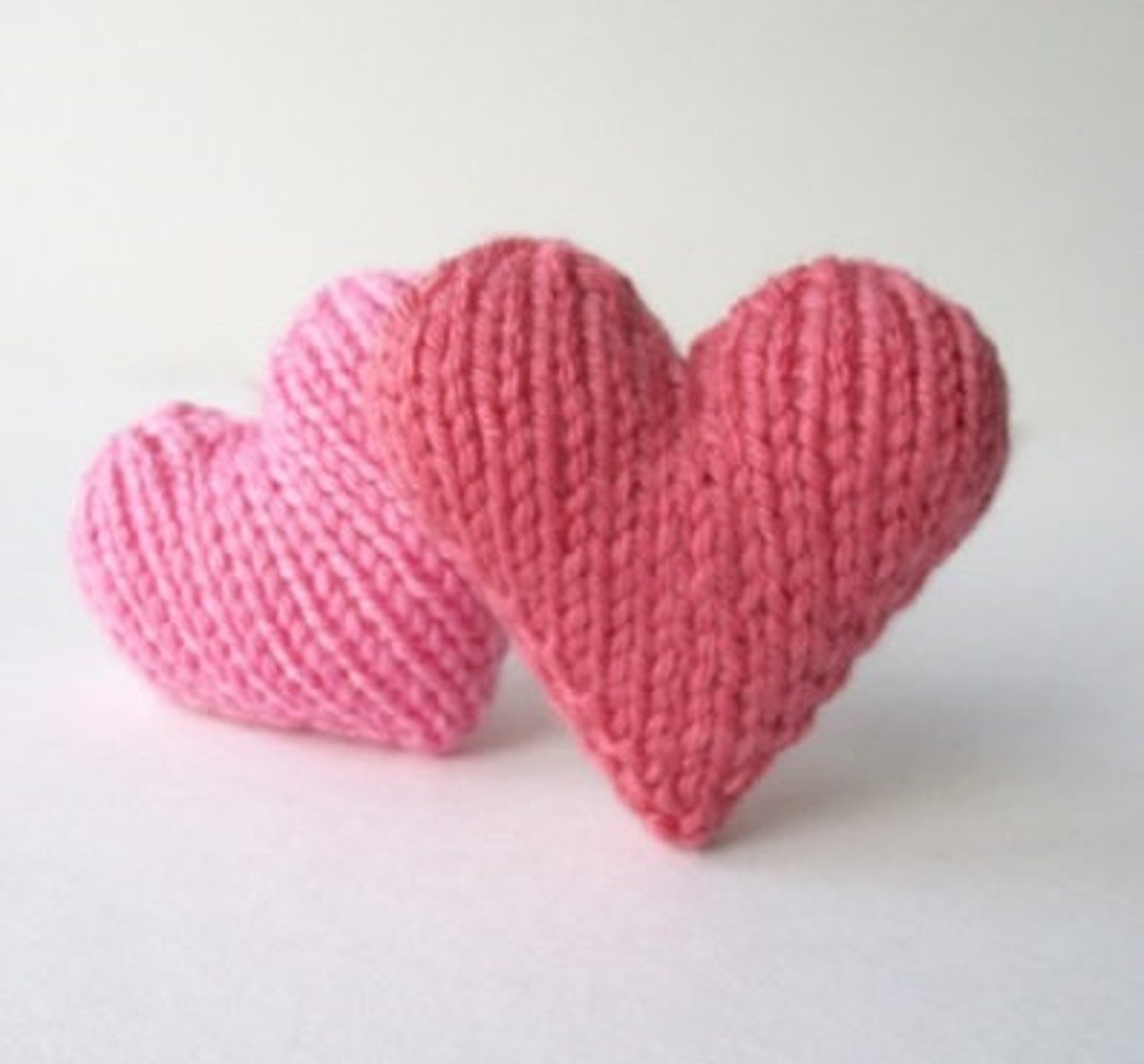 Knitting Pattern Heart Downloadable Pdf, Available in ENGLISH Only - Etsy