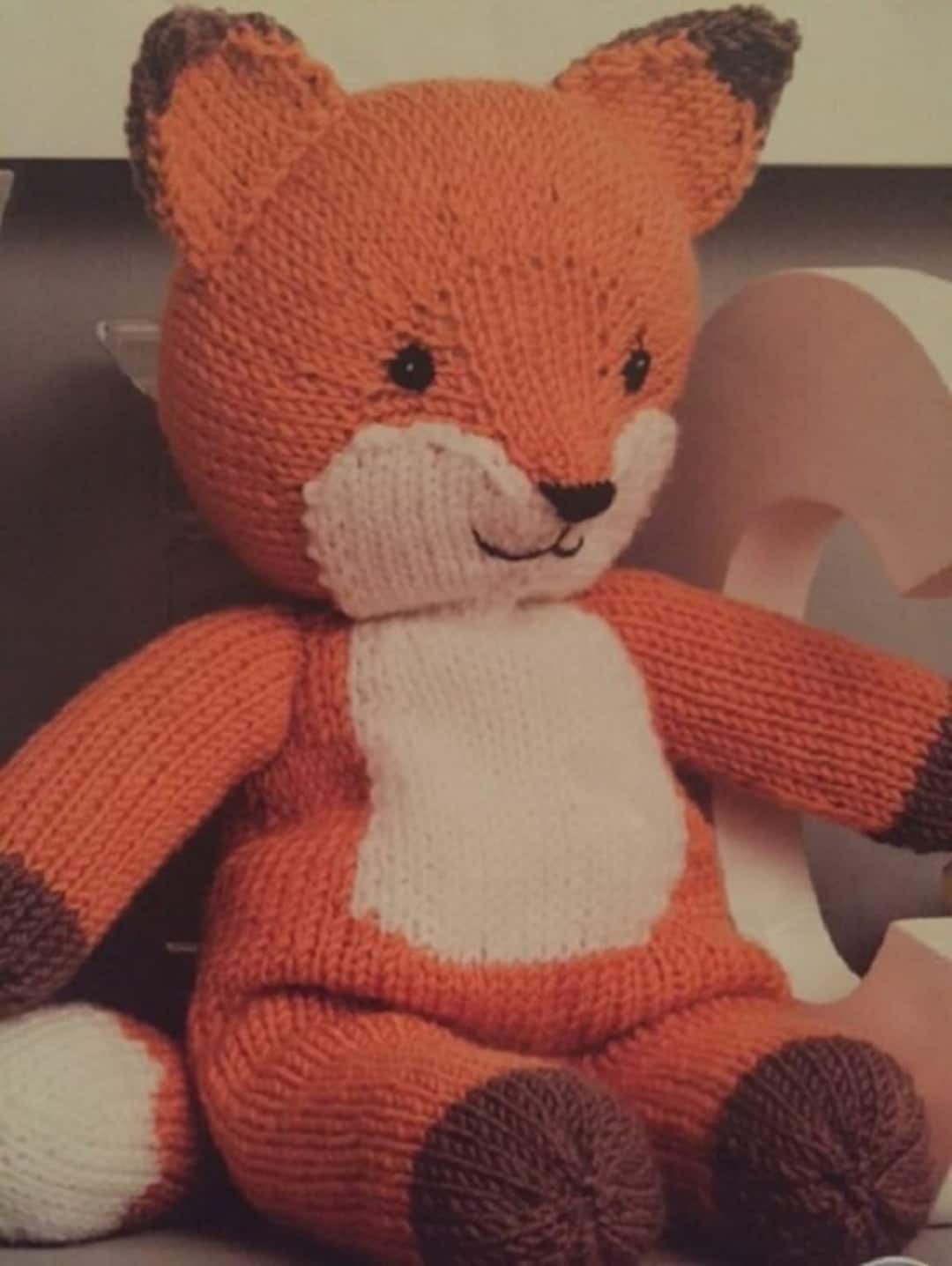 Knitting Pattern Fantastic Mr Fox Soft Toy DK Yarn on Straight Needles ...