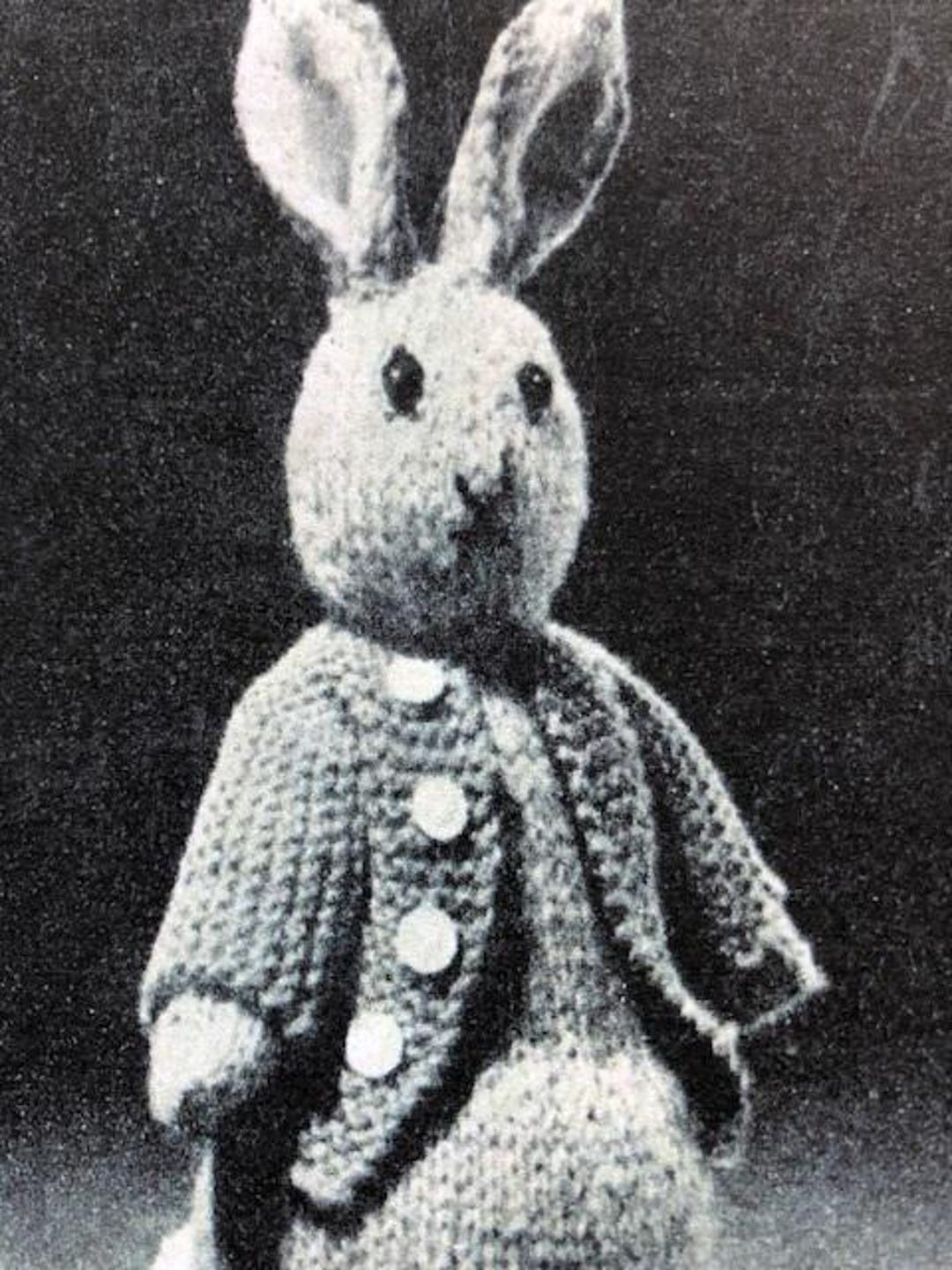 Knitting Pattern Vintage Peter Rabbit Bunny Soft Toy in 3 Ply (used ...