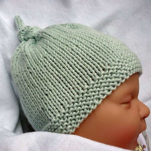 Knitting Pattern Pixie Hat With Top Knot in DK Yarn 5 Sizes Preemie to 2 Years Pdf in ENGLISH ...