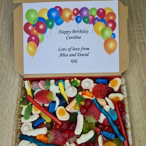 600g Pick and Mix Variety Sweet Hamper/sweet Box/personalised Sweets ...