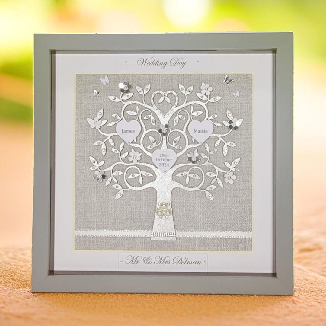 Personalised Wedding Photo Frame: Mr & Mrs Keepsake Box Frame - Etsy UK