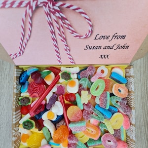 600g Pick and Mix Variety Sweet Hamper/sweet Box/personalised Sweets ...