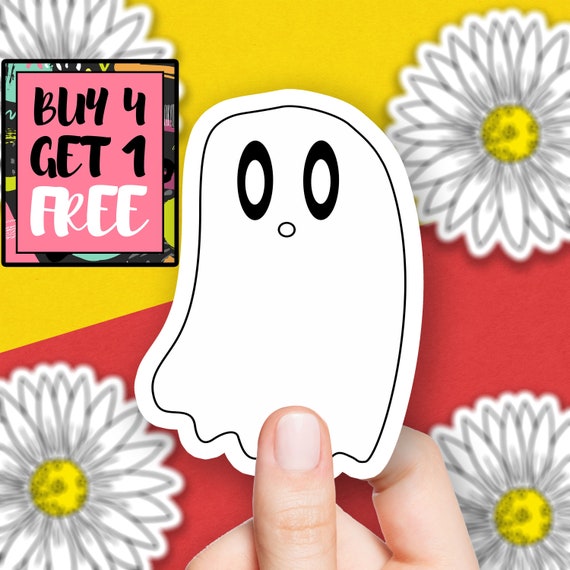 Bumper Stickers Paper & Party Supplies Paper Ghost Emoji Sticker ...