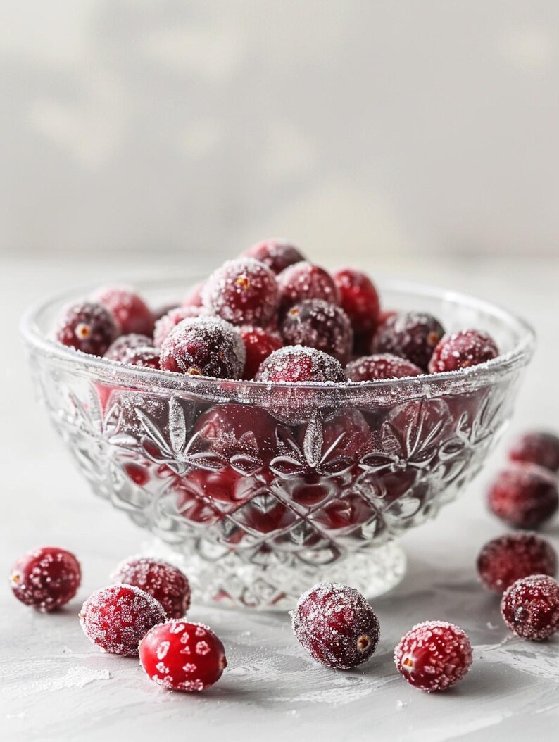 Sugared Cranberries Recipe Printable | Holiday Dessert Decor ...