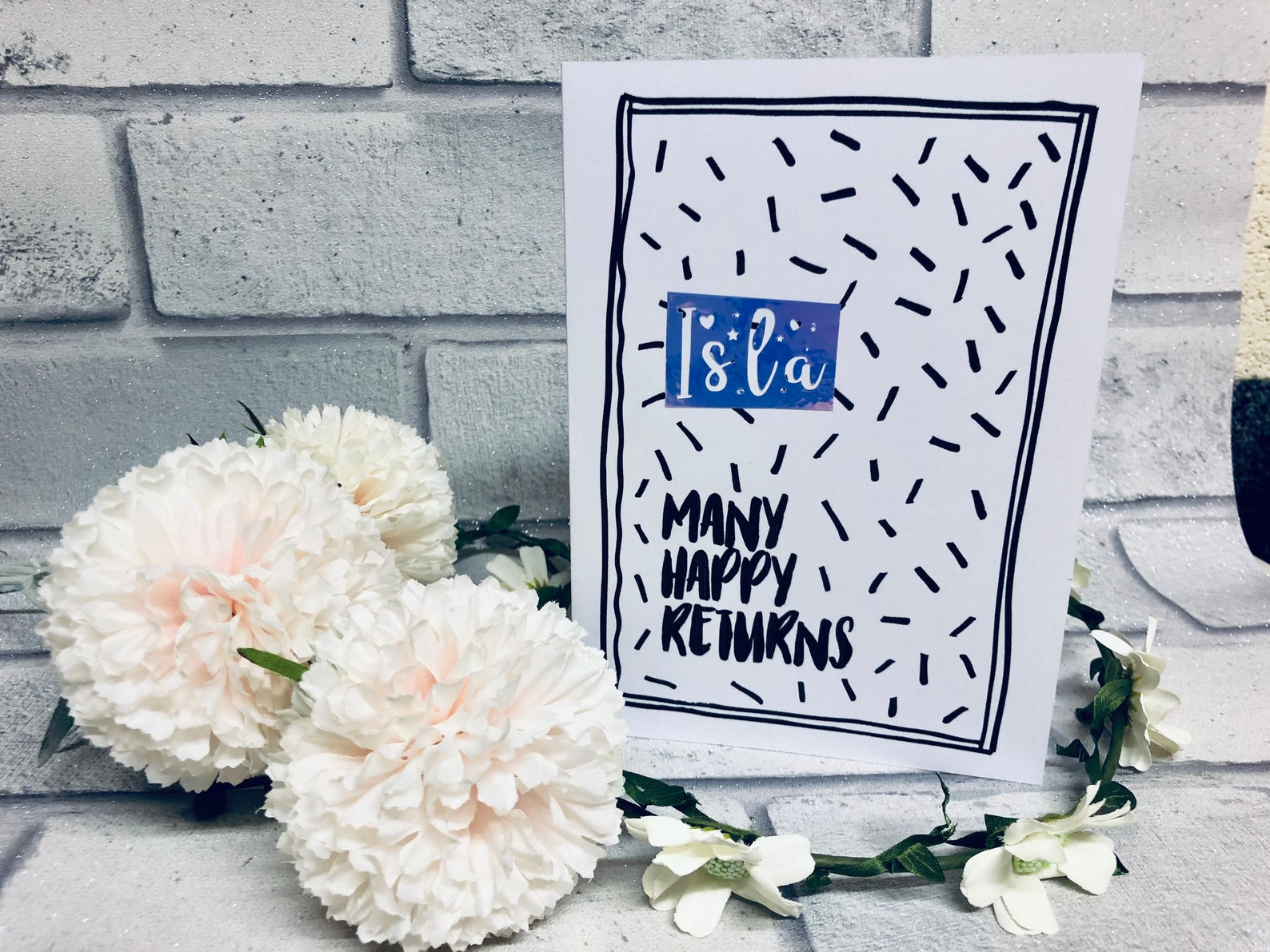 Many Happy Returns Vinyl Decal Card 5x7 Inch Handmade - Etsy