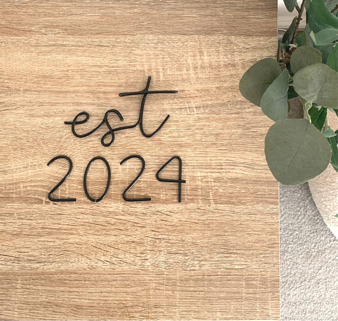 Personalised Important Date Sign - Wire Words Home Decor - Wedding Gift ...