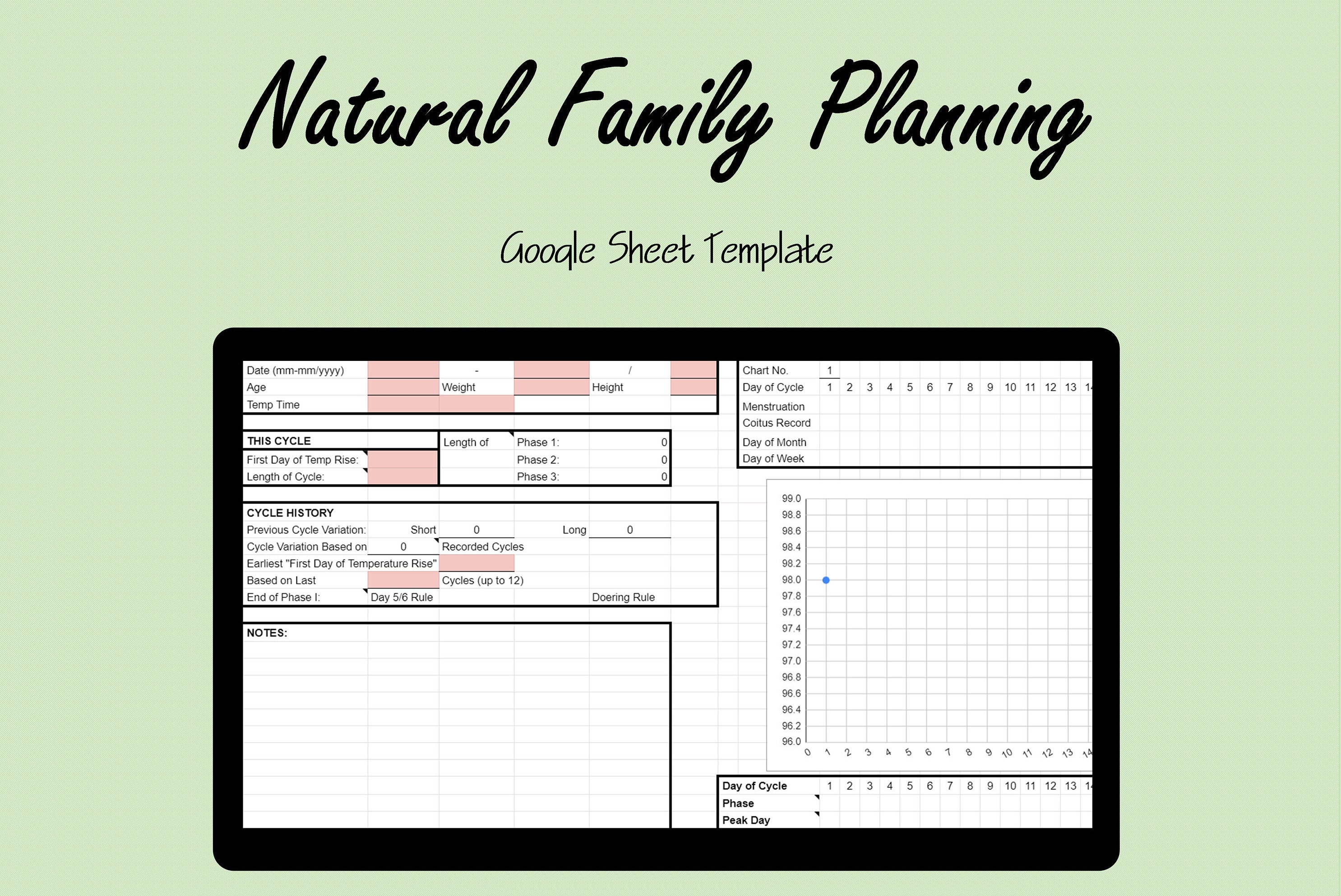 Natural Family Planning Chart