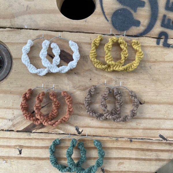 Pendientes macramé - Etsy España