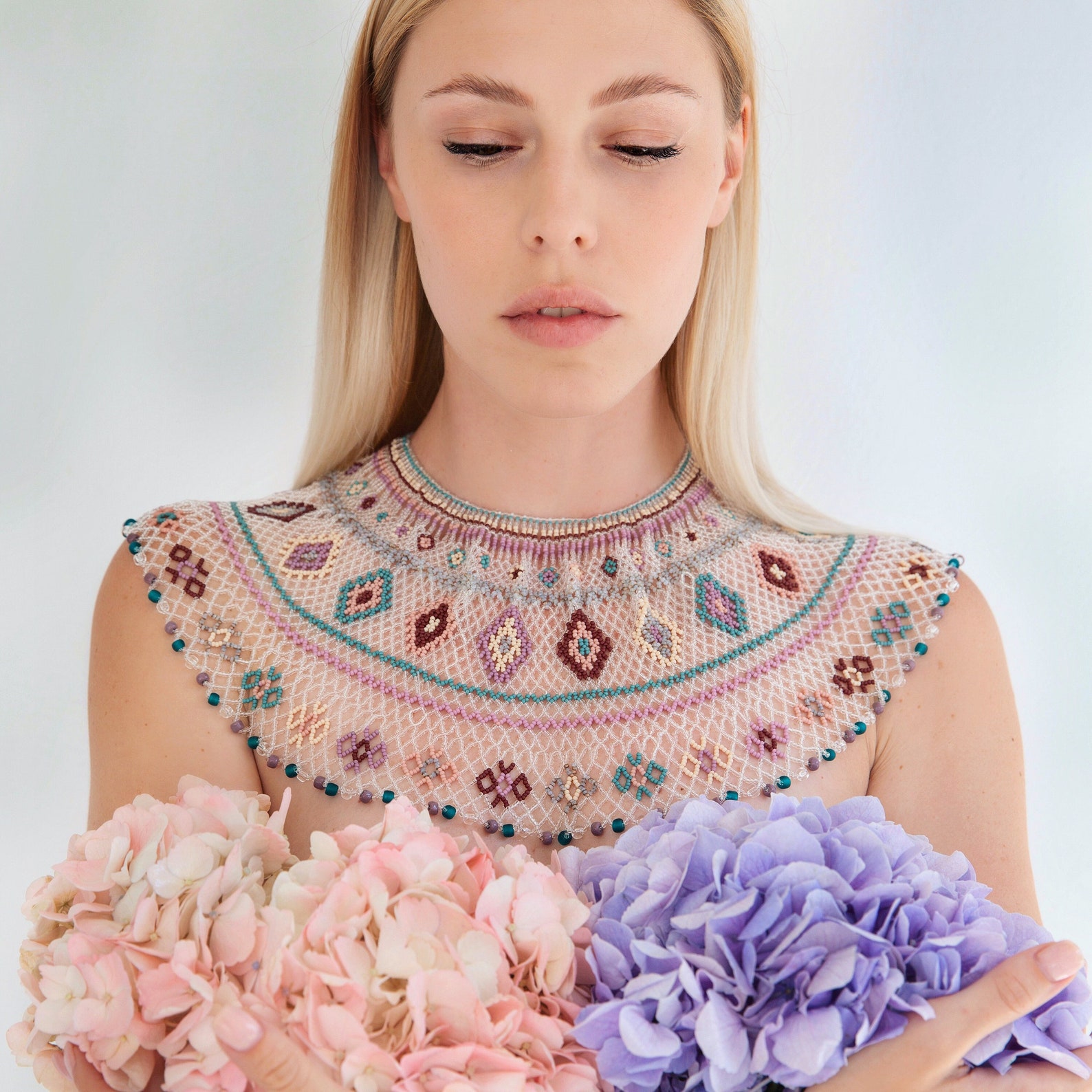 Ukraine Jewelry Clear Necklace Beaded Necklace Colorful Necklace Gift ...